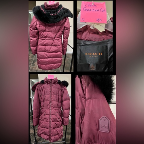 Coach | Jackets & Coats | Coach Merlot Goosedown Coat | Poshmark